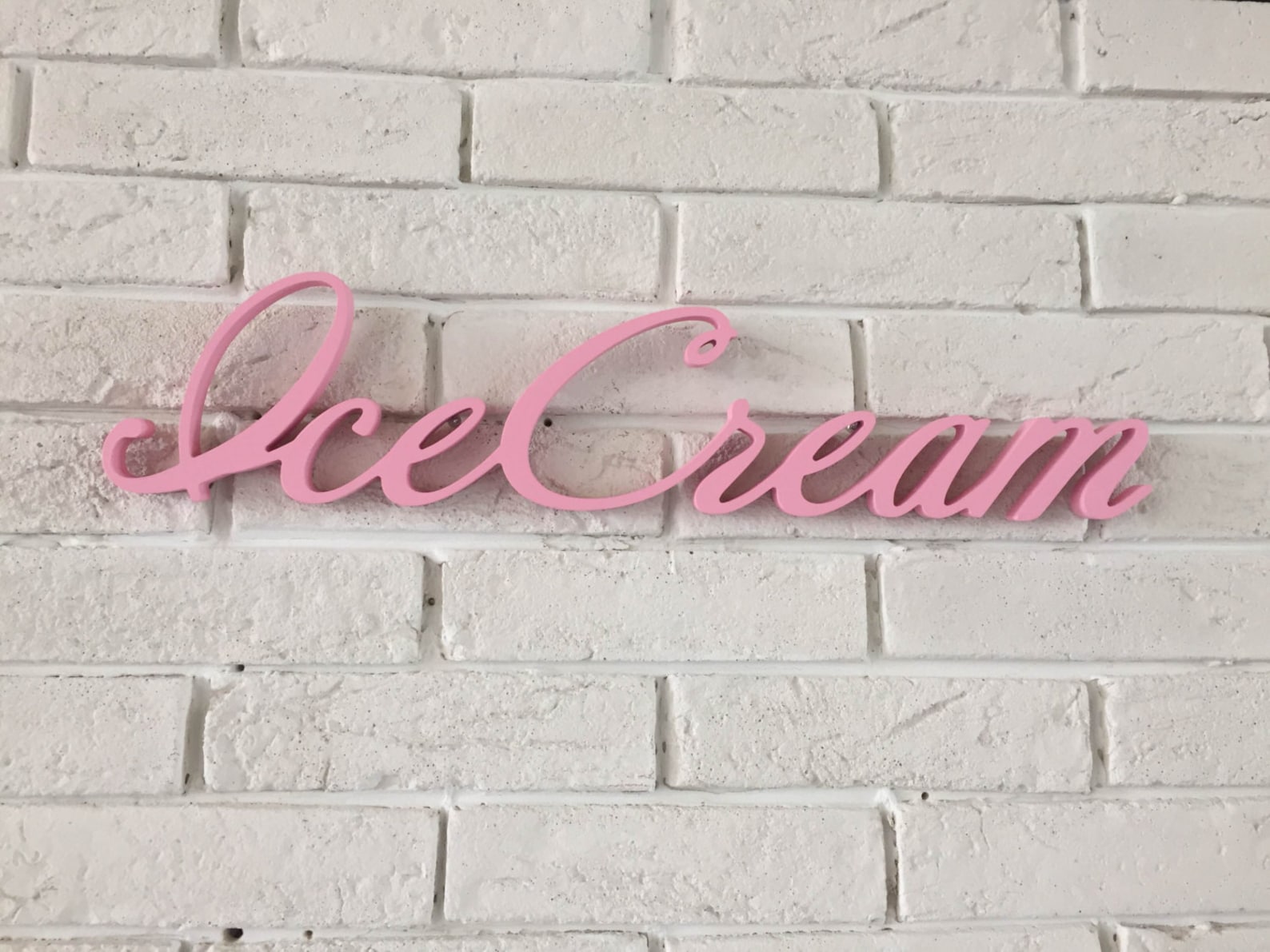 Ice Cream Party Decor Wood Sign Letters Cut Out , Store Sign, Birthday ...