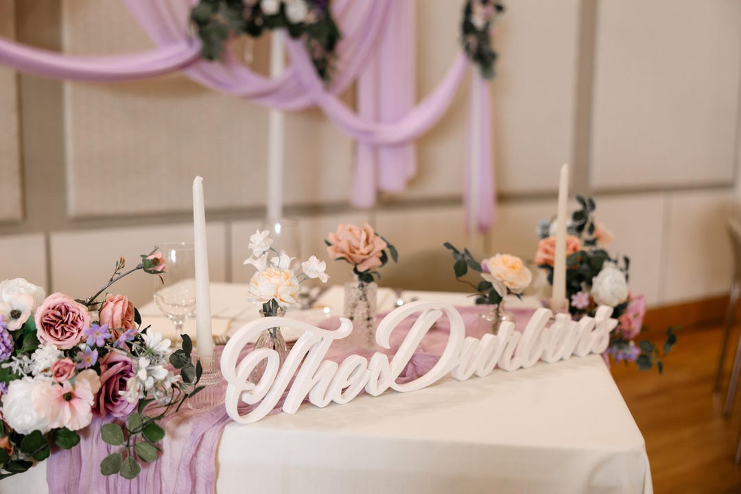 Reception Centerpiece Sign,bespoke Last Name Sign, Custom Wedding ...