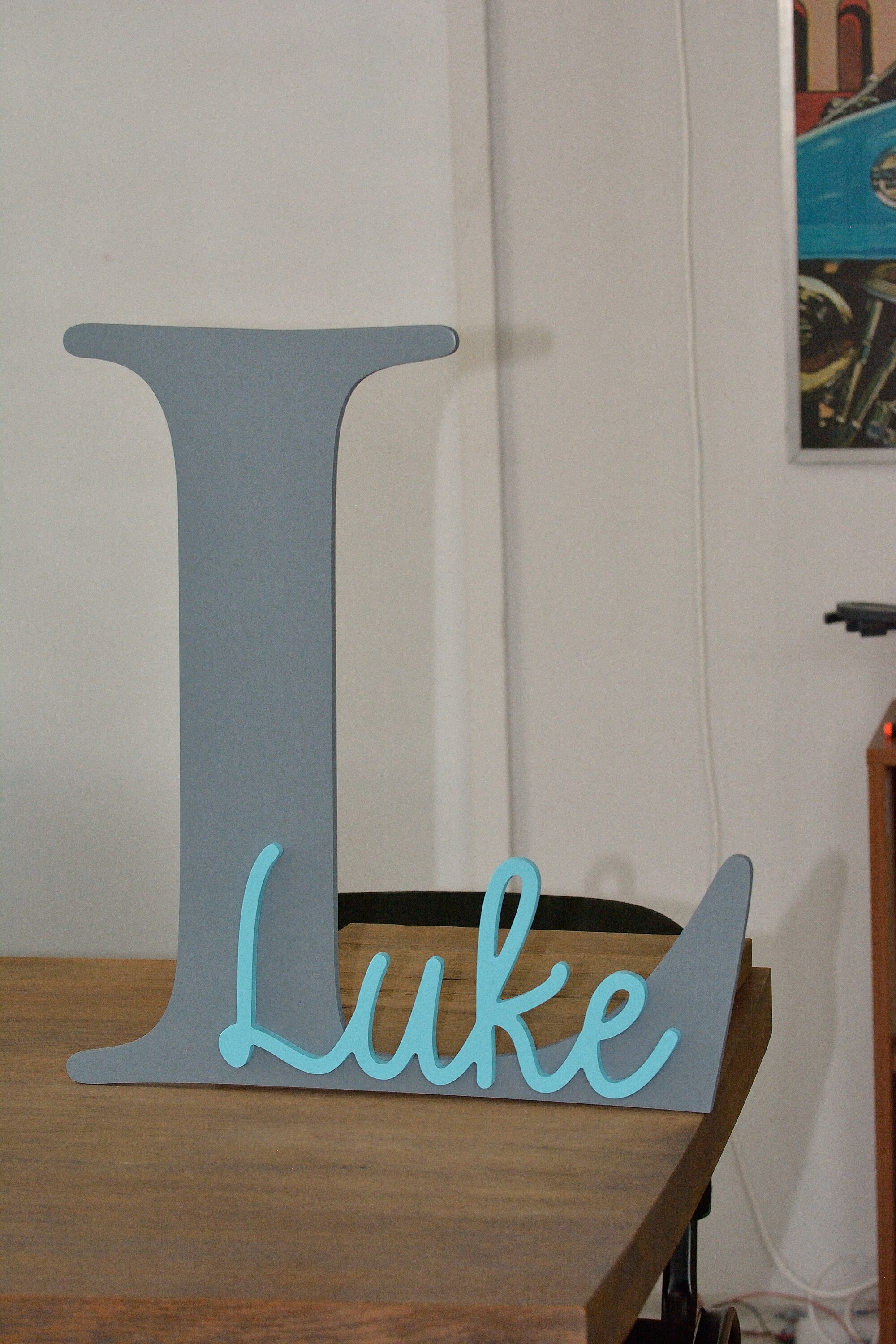 Large Initial With Name, Personalized Nursery Wall Signs, Decor for ...