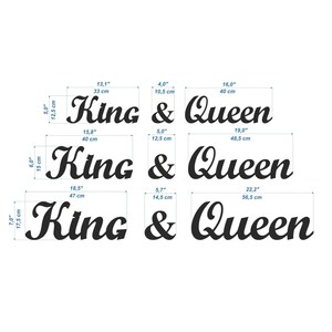 King & Queen Wedding Wood Signs in Gold Glitter - Etsy