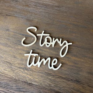 Wooden Story Time Sign for Nursery | Rustic Wall Decor for Kids Room ...