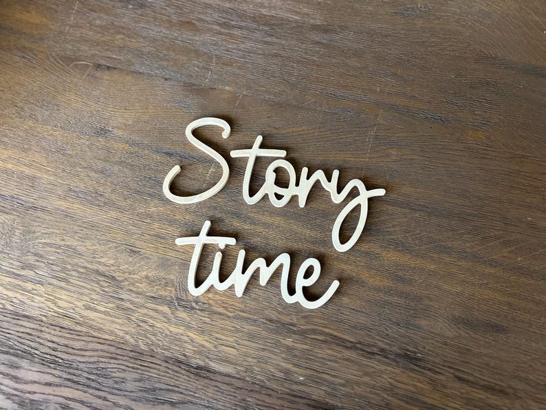 Wooden Story Time Sign for Nursery | Rustic Wall Decor for Kids Room ...