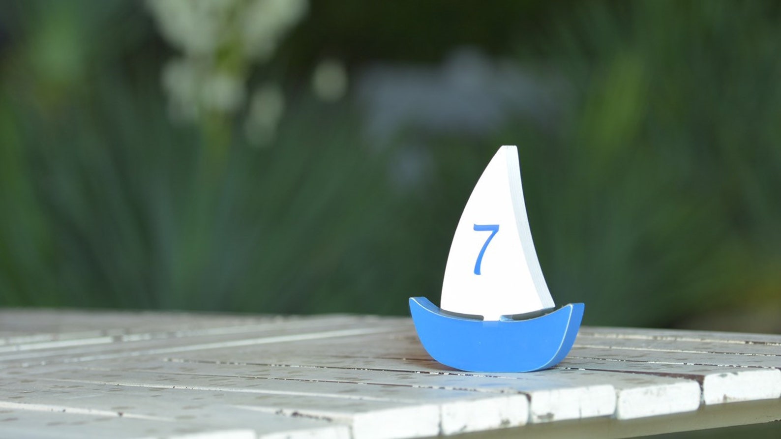 Wedding Signs Table Numbers Boats Rustic Wooden Sail Boats | Etsy