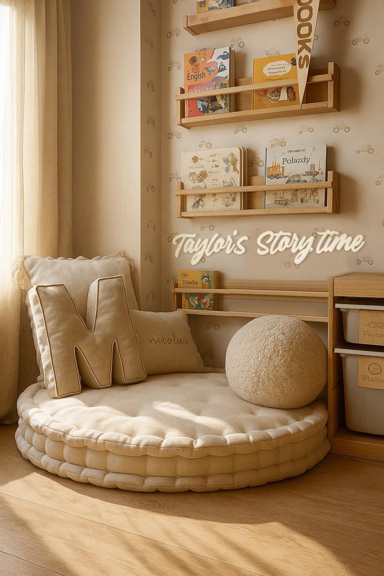 Personalized Story Time Sign With Name | Wooden Nursery Wall Decor ...