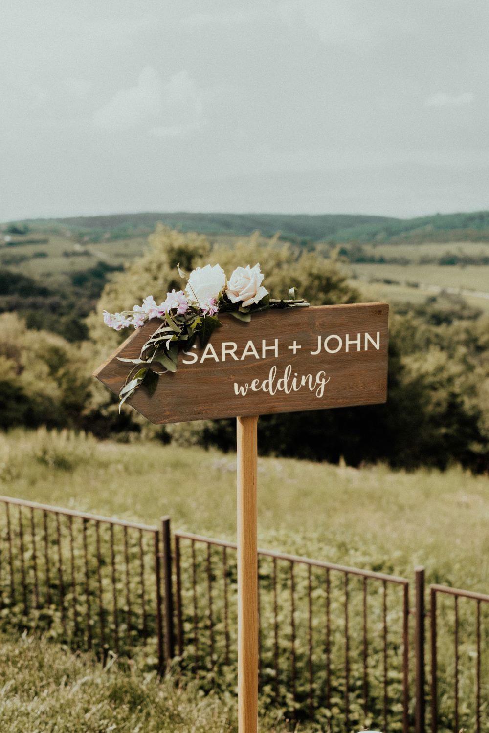 Wedding Signs, Name Sign, Personalized Arrow Sign, Large Wedding Sign ...