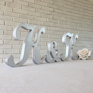 Bride and Groom Letters Initials for Wedding Table Decor - Etsy