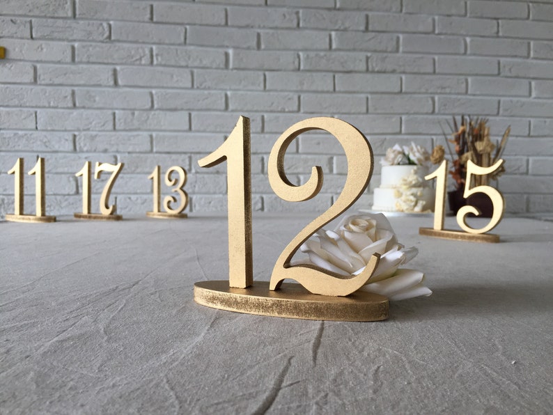 GOLD Wedding Table Numbers for Wedding Table Decoration - Etsy
