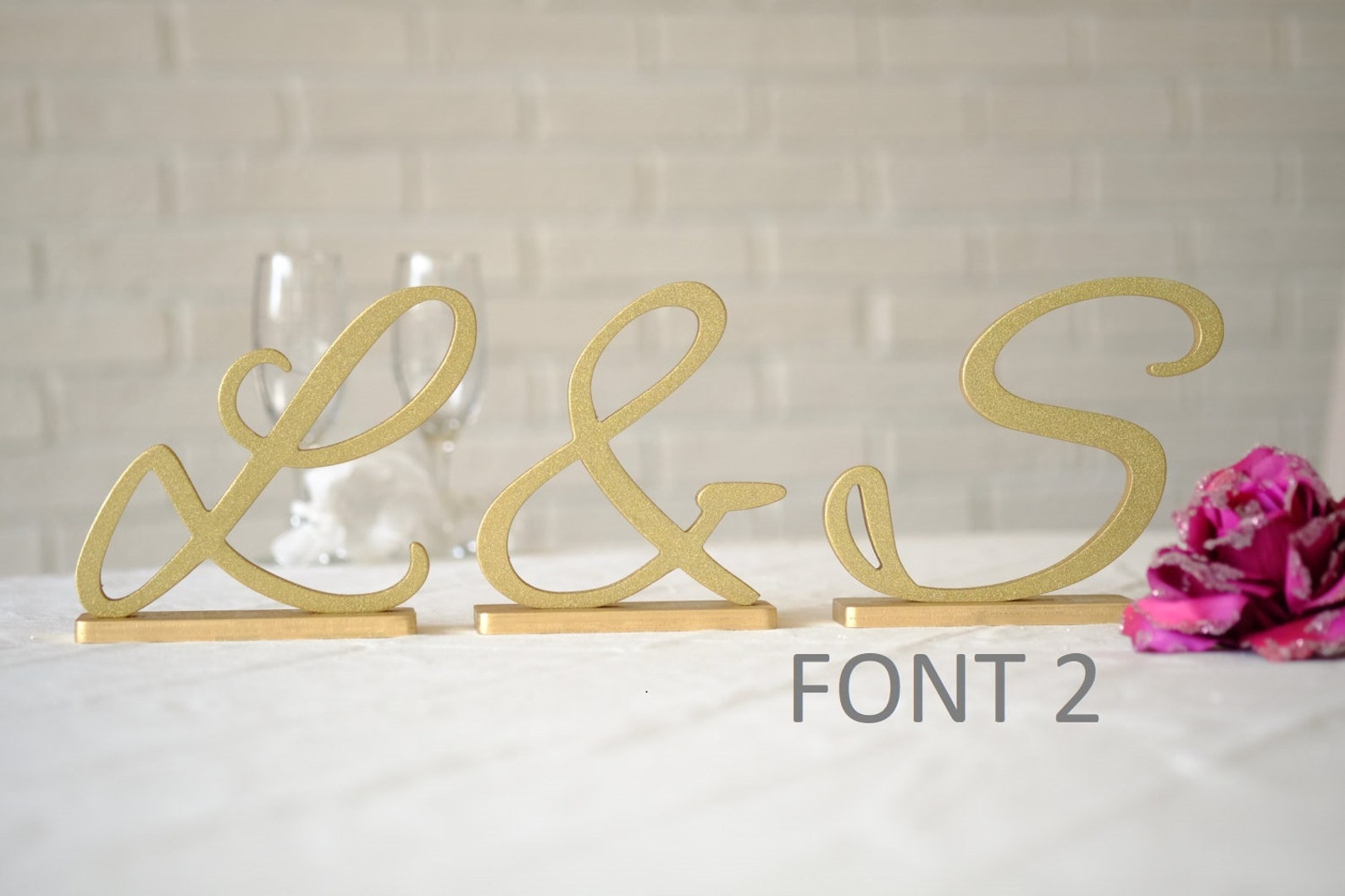 Freestanding Wooden Letters Wedding Initial Signs Set Wedding | Etsy