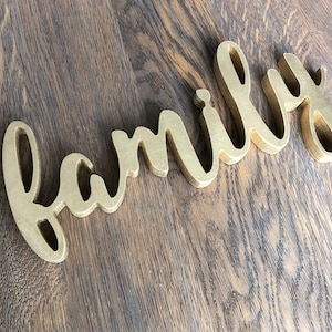 Wooden Family Wall Letters,family Wall Art Sign. Family Wood Sign ...