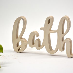 Bath Sign / Farmhouse Sign / Bathroom Signs Wooden Letters / - Etsy