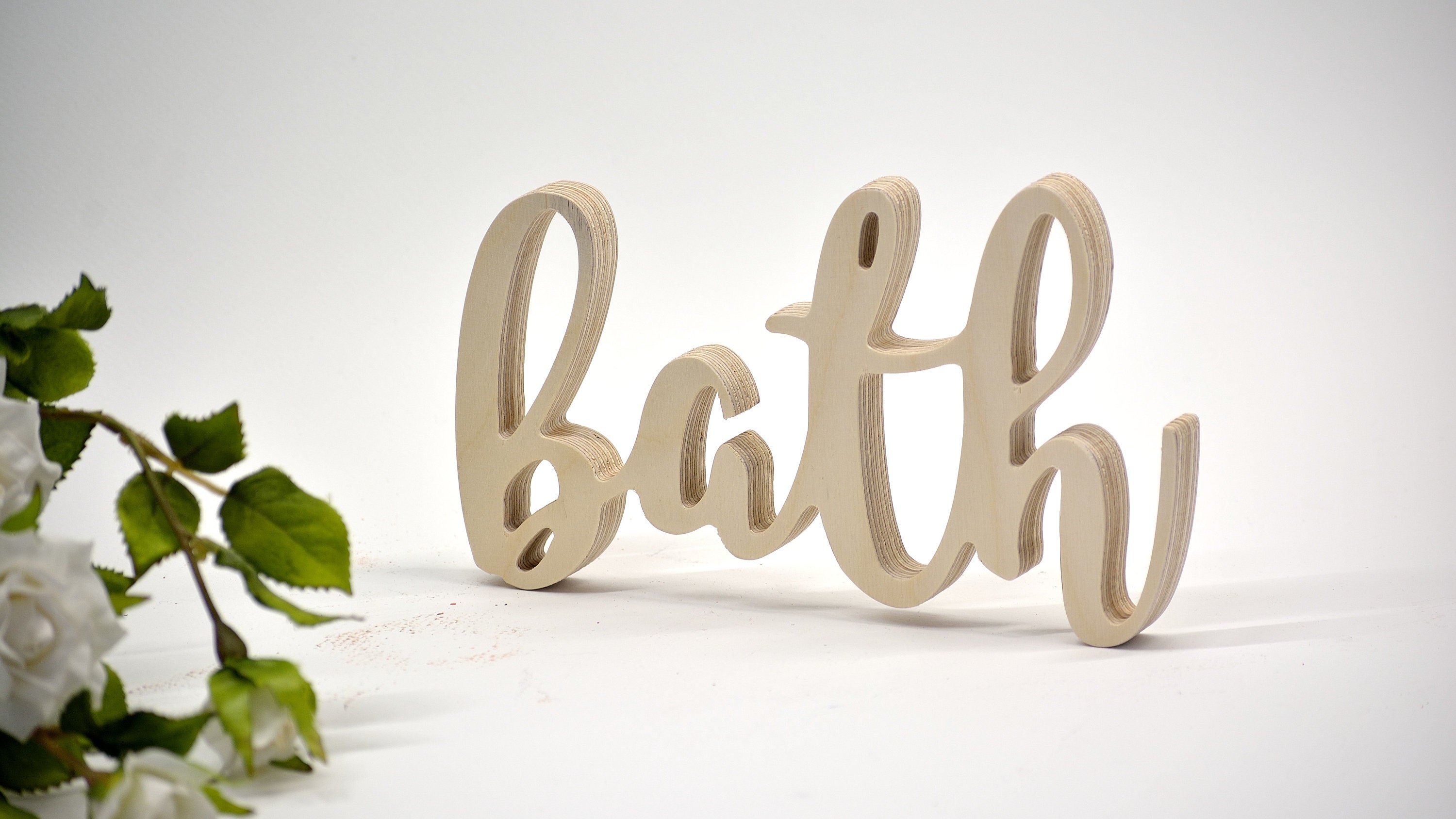 Bath Sign Rustic wooden letters bathroom wall decor Home decor | Etsy