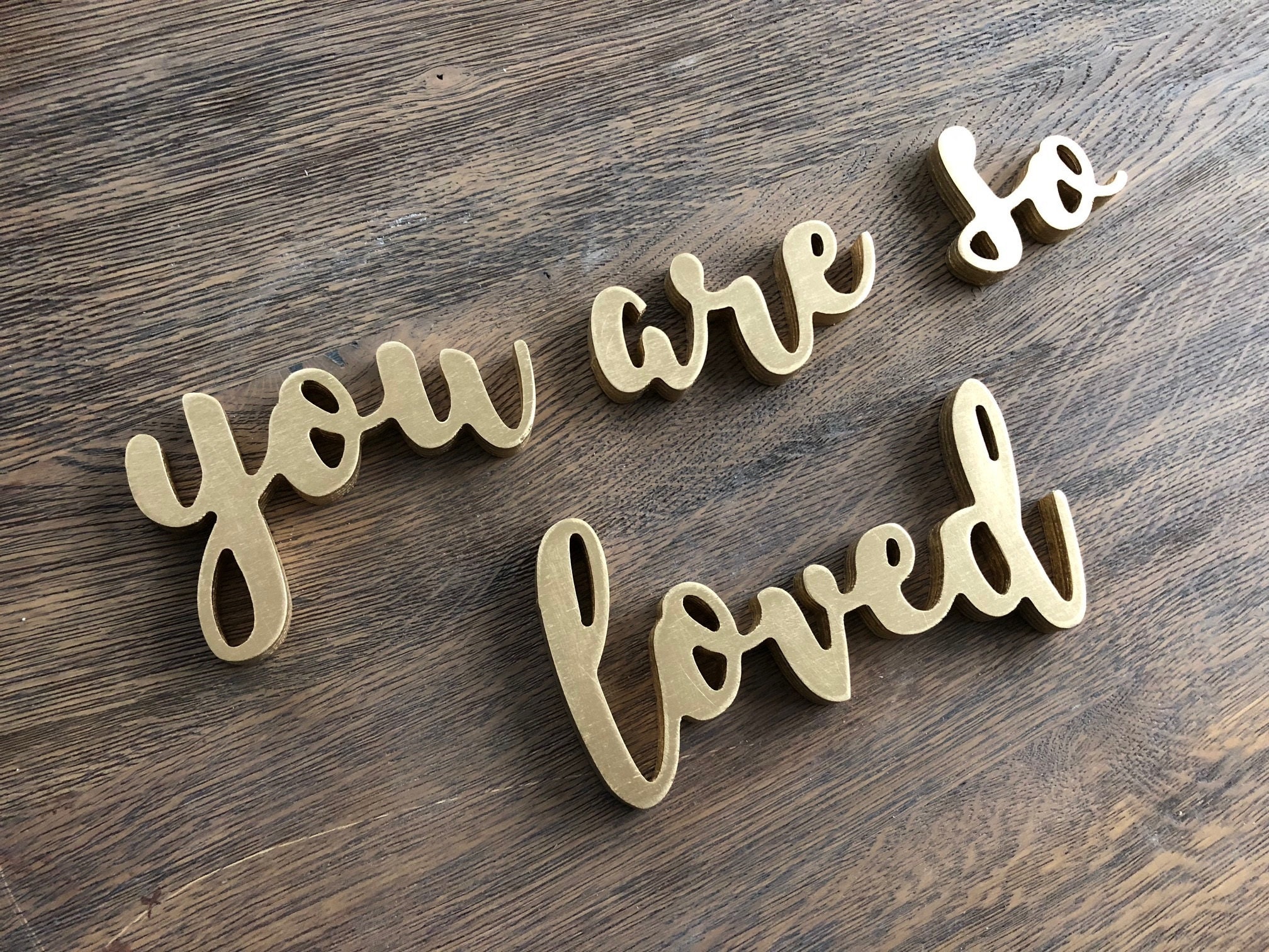 Nursery Wall Decor Gold you Are so Loved Wood Sign | Etsy