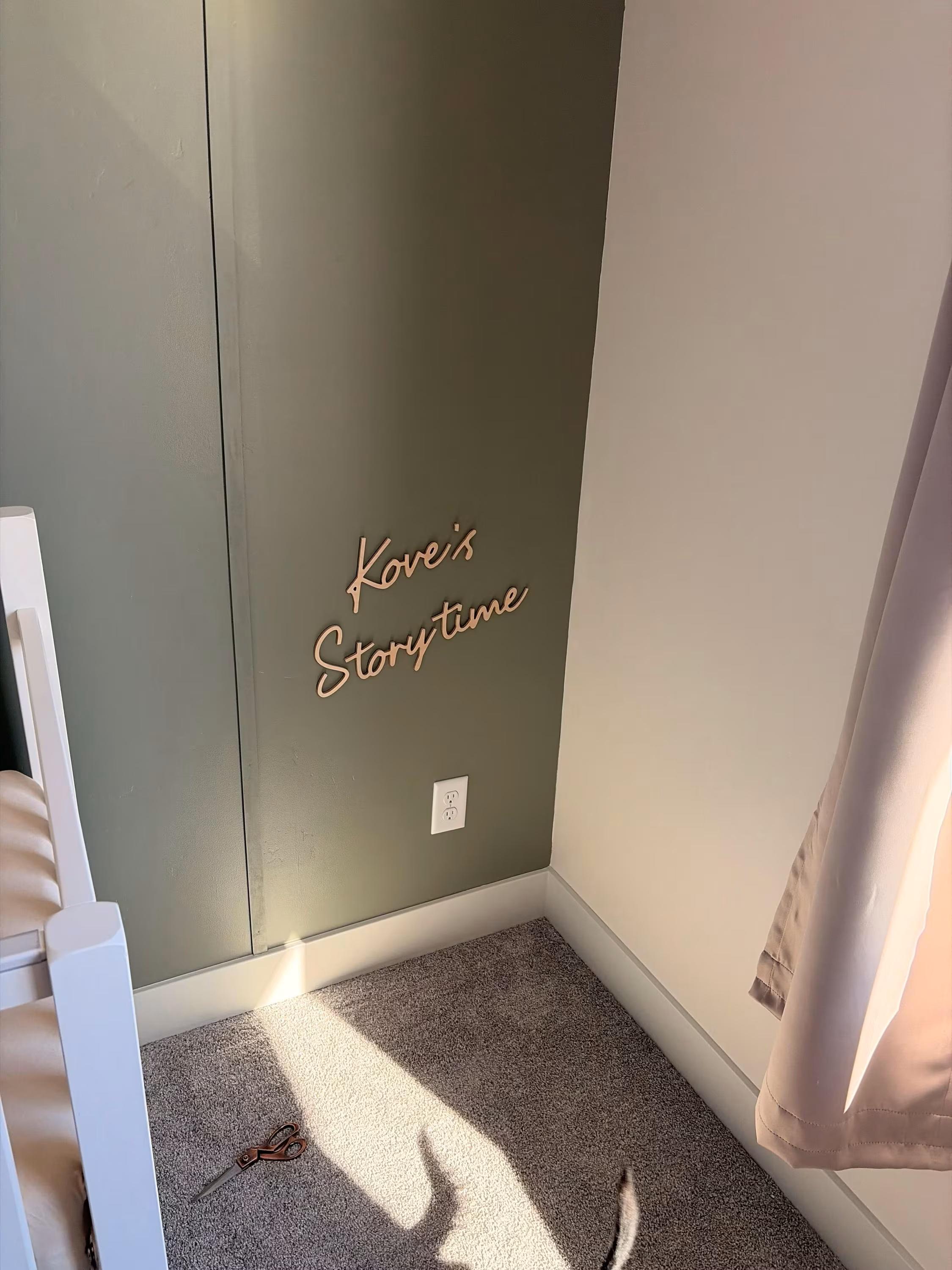 Personalized Story Time Sign With Name | Wooden Nursery Wall Decor ...