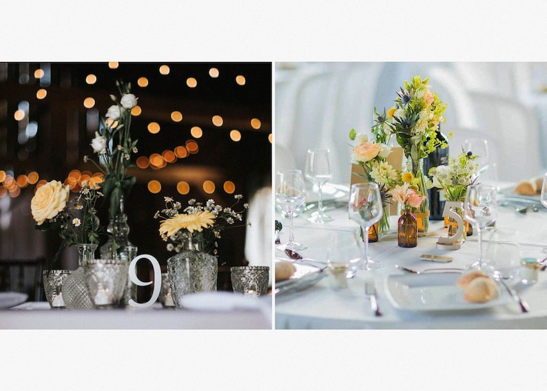 Wooden Table Decor Numbers Wedding Table Numbers Wood Table - Etsy