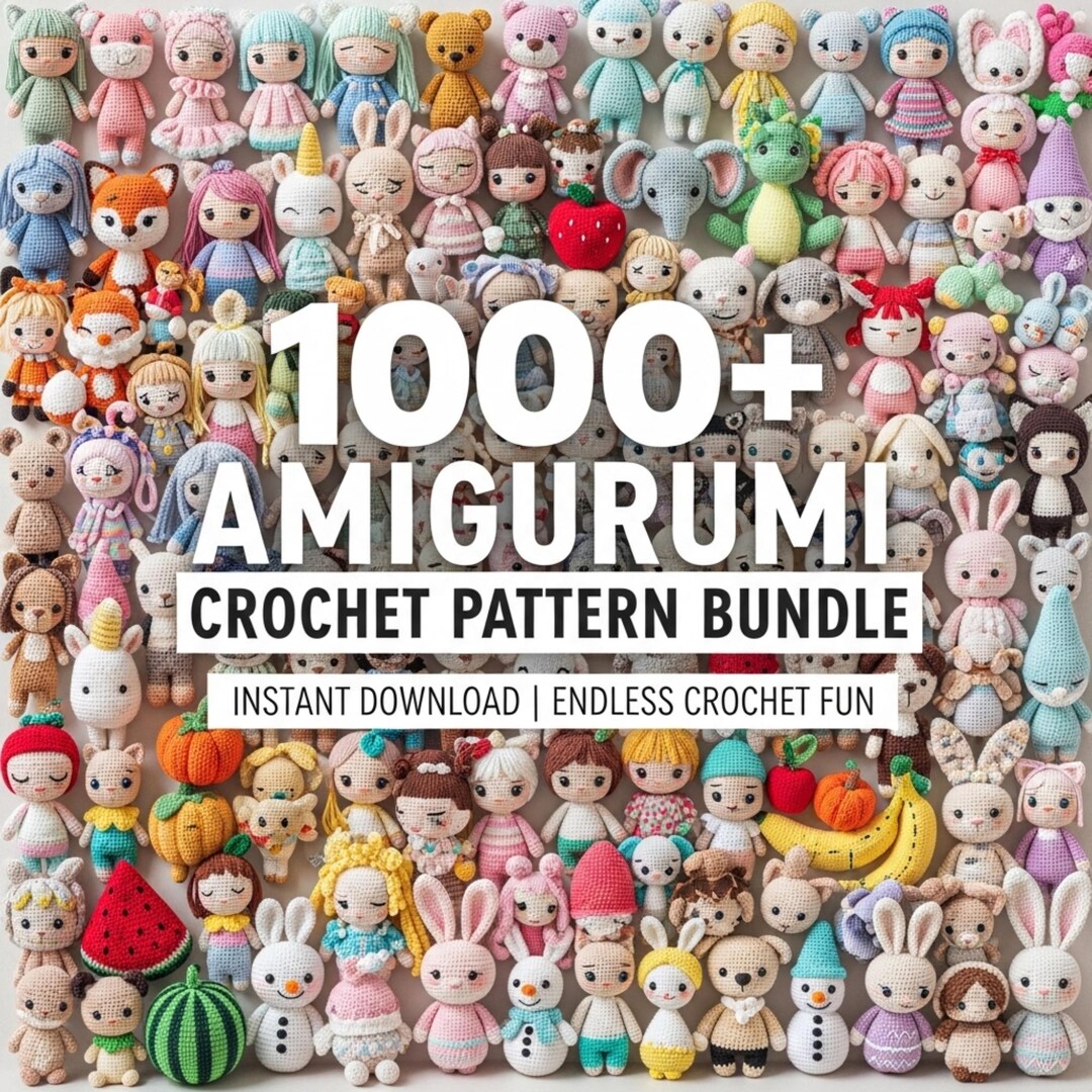1000+ Amigurumi Crochet Patterns – Mega Bundle PDF Collection - Etsy