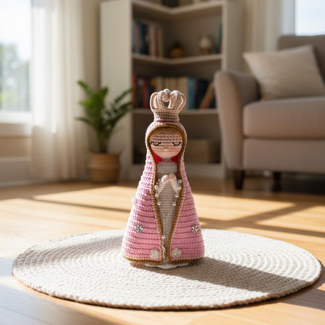 Handmade virgin mary amigurumi doll, crochet blessed mother plush ...