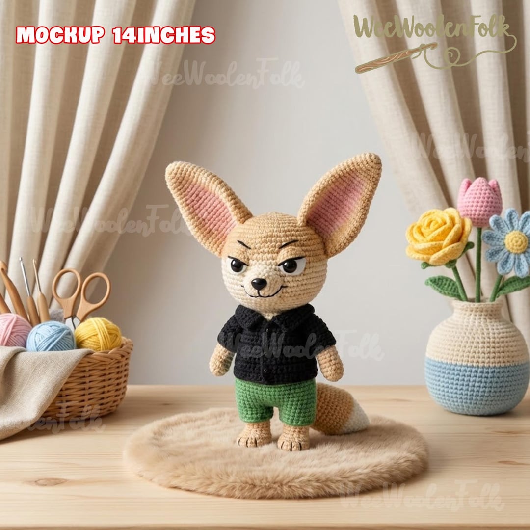 Handmade Finnick Crochet Doll, Finnick Fox Doll, Zootopia Inspired ...