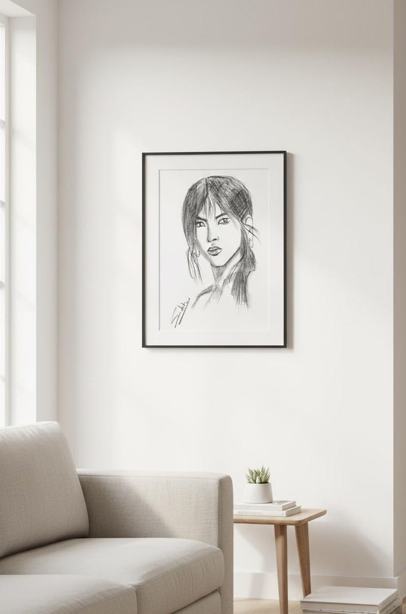 Custom Portrait Drawing | Pencil Sketch From Photo | Unique Handmade ...