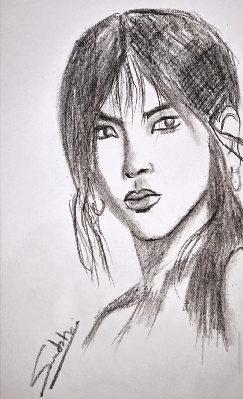 Custom Portrait Drawing | Pencil Sketch From Photo | Unique Handmade ...