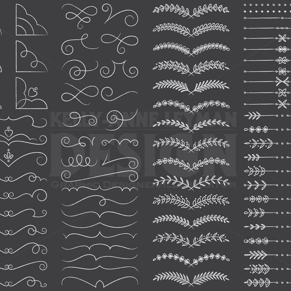 Chalkboard Flourish - Etsy
