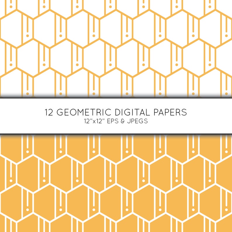 Geometric Digital Paper, Geometric Scrapbook Paper, Digital Paper Pack ...