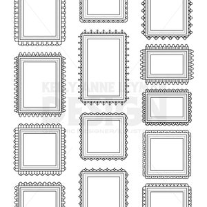 Digital Frames Clipart, Digital Labels Clip Art Set, Digital Clip Art ...