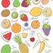 Doodle Fruit Clip Art Set, Hand Drawn Food Clipart, Commercial Use ...