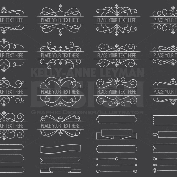 Chalkboard Flourish - Etsy