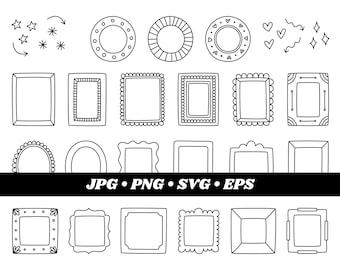 Hand Drawn Design Elements Bundle, Doodle Clipart, Commercial Use - Etsy