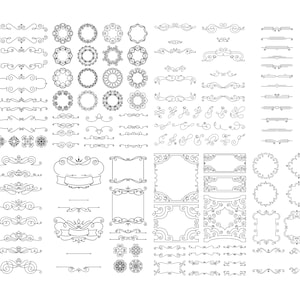Digital Frames Clipart, Digital Borders, Arrow Border Clip Art Set ...