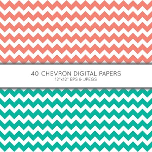 Chevron Digital Paper, Chevron Scrapbook Paper, Digital Paper Pack ...