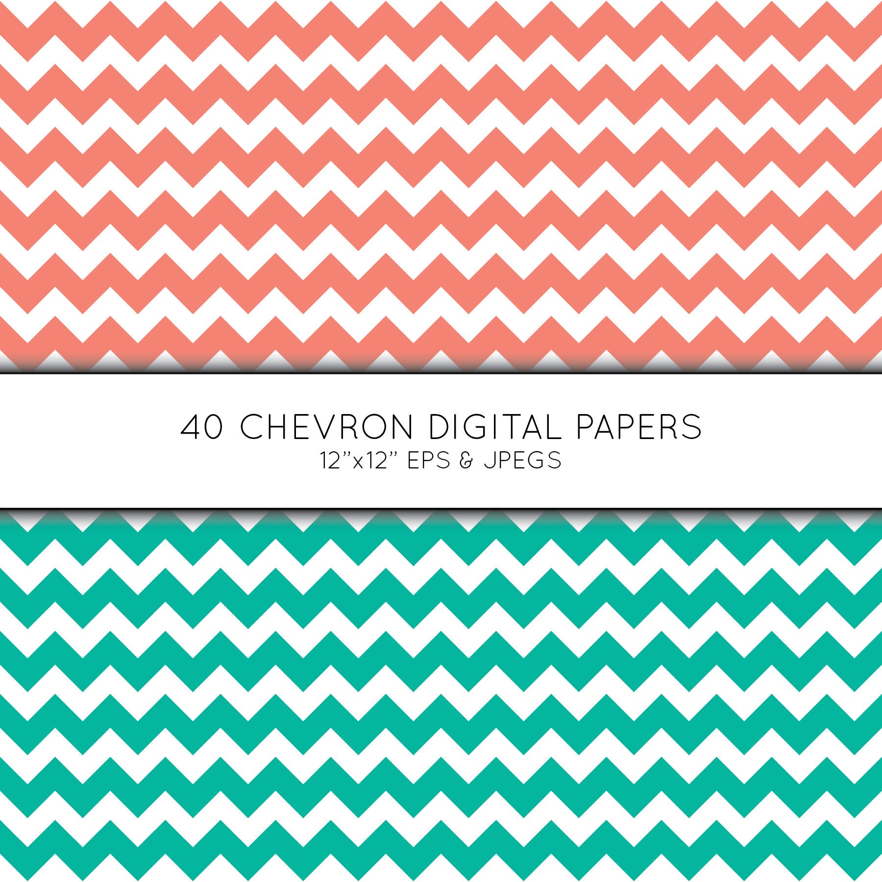 Chevron Digital Paper Chevron Scrapbook Paper Digital Paper | Etsy