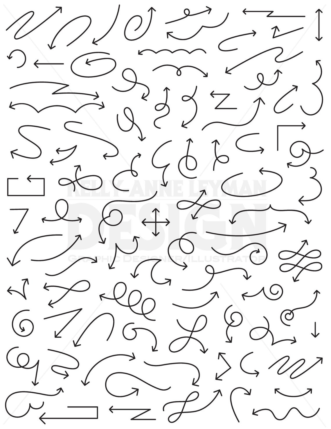Arrow Clipart, Digital Arrows Clipart, Clip Art Set, Digital Clipart ...