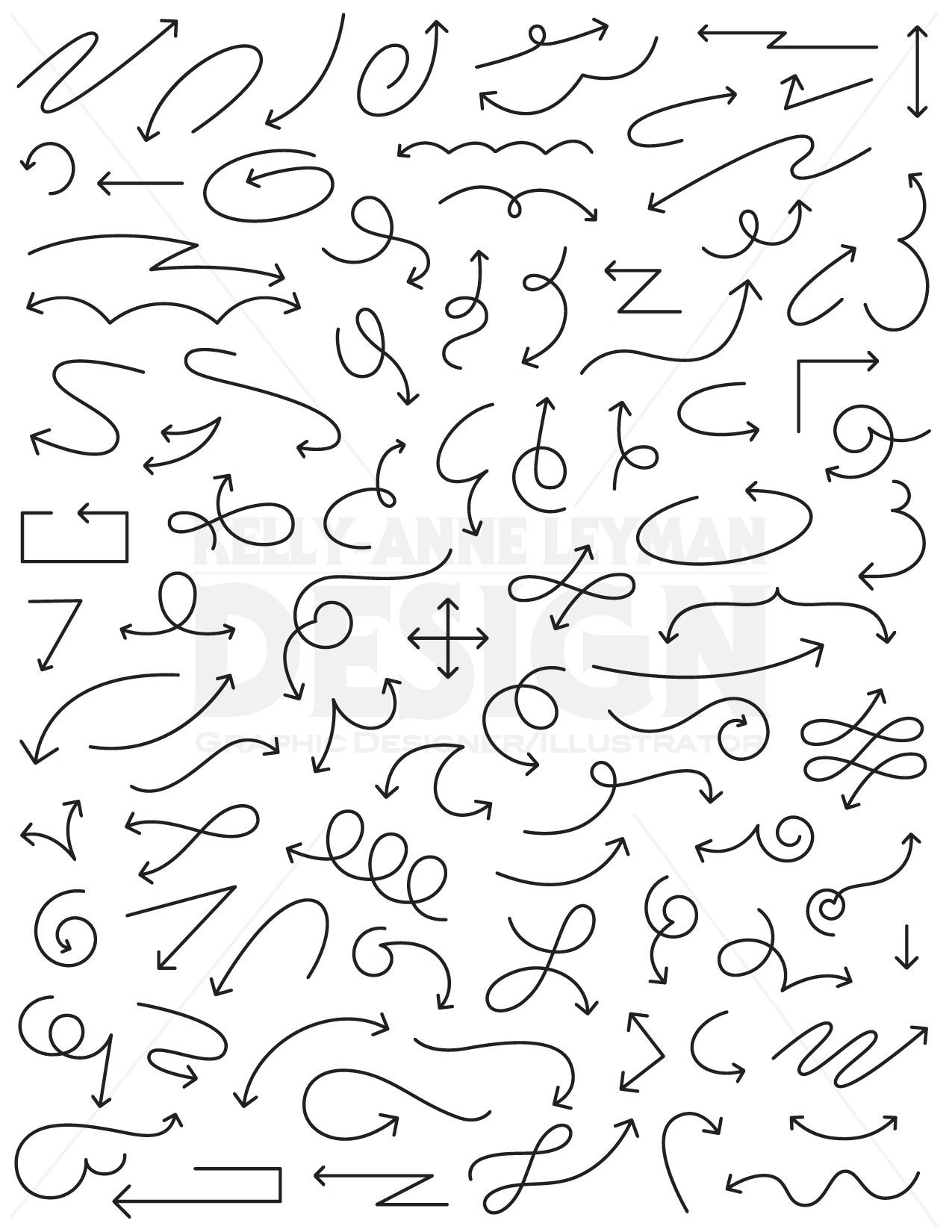 Arrow Clipart, Digital Arrows Clipart, Clip Art Set, Digital Clipart ...