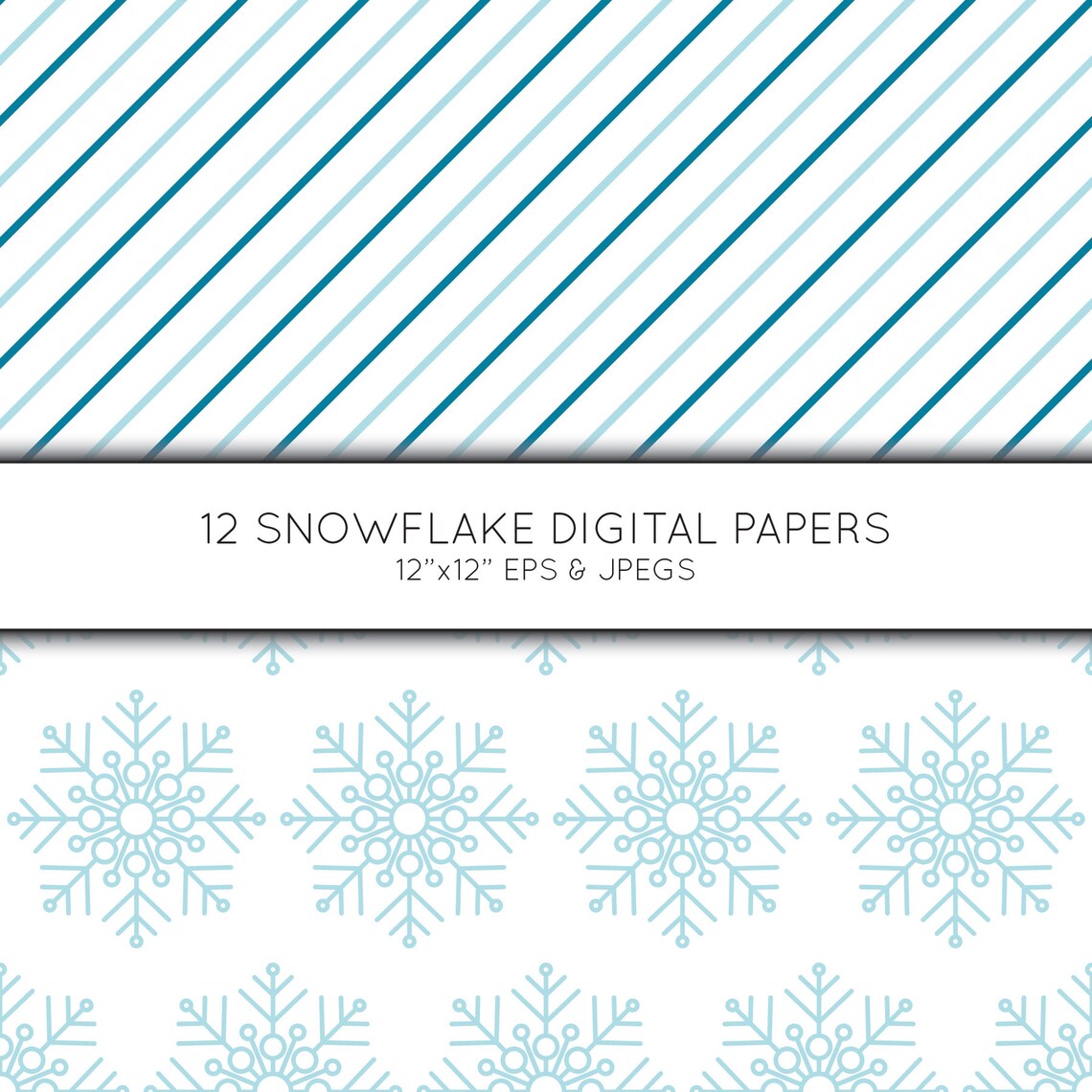 Snowflake Digital Paper Snowflake Scrapbook Paper Digital - Etsy