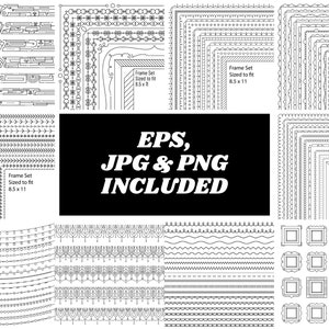 Digital Frames Clipart, Digital Borders, Arrow Border Clip Art Set ...