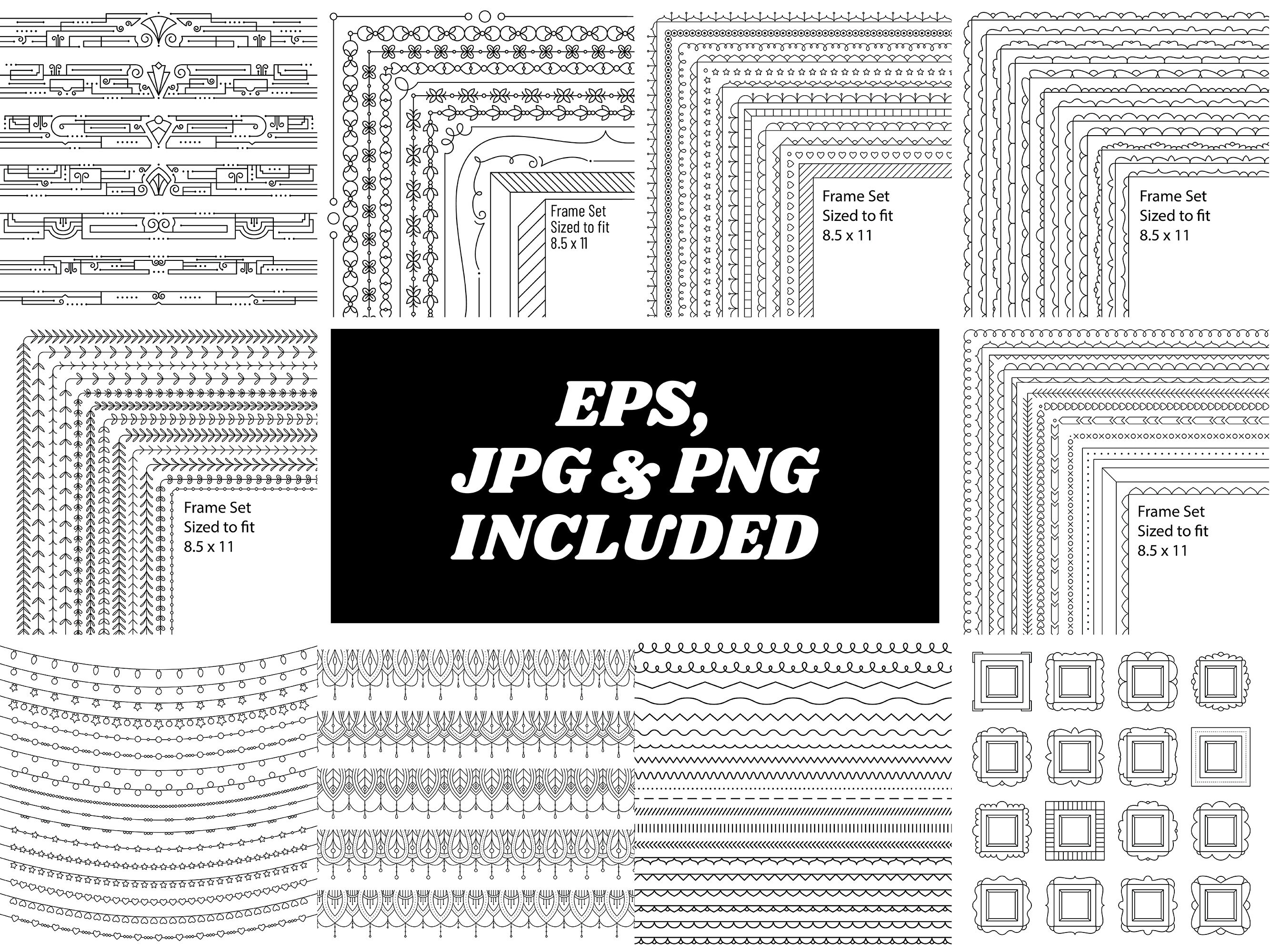 Digital Frames Clipart Digital Borders Arrow Border Clip Art - Etsy