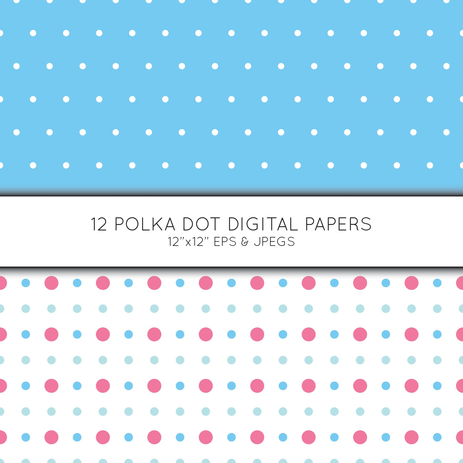 Dot Digital Paper Polka Dot Scrapbook paper Dot digital | Etsy