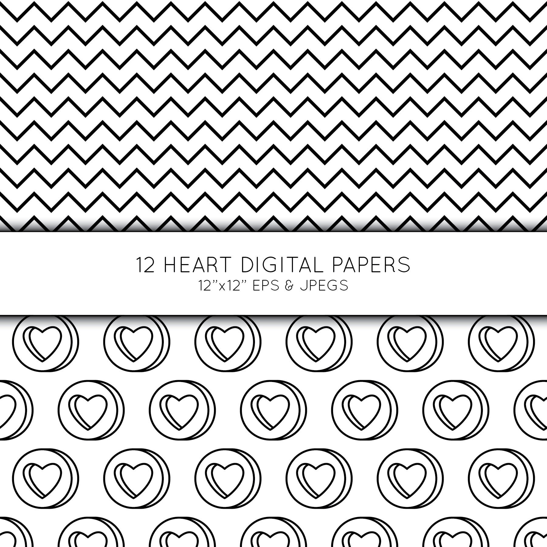 Heart Digital Paper Heart Scrapbook Paper Heart Digital - Etsy