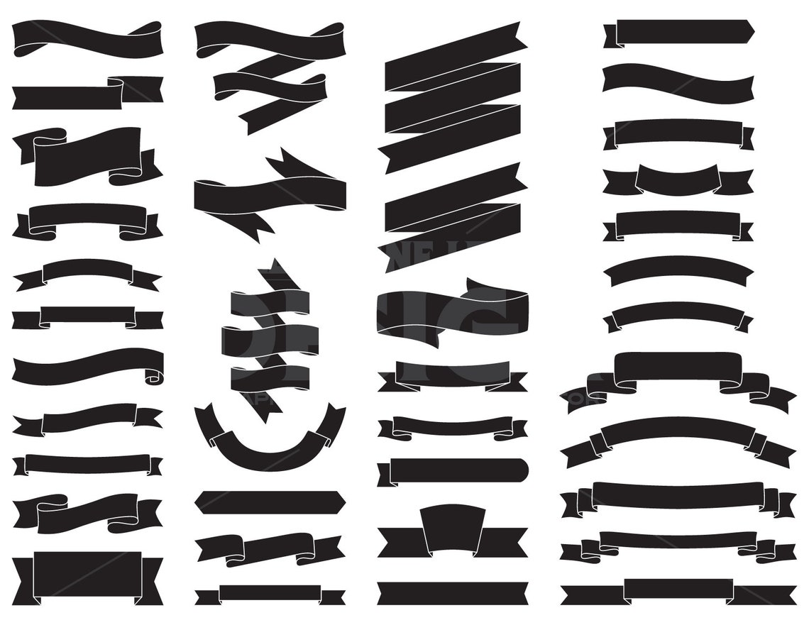 Digital Ribbons Clipart, Digital Labels, Digital Banner Clip Art ...