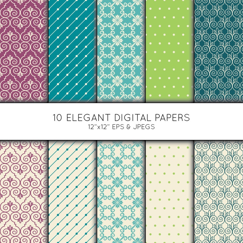 Geometric Digital Paper Geometric Scrapbook Paper Digital - Etsy