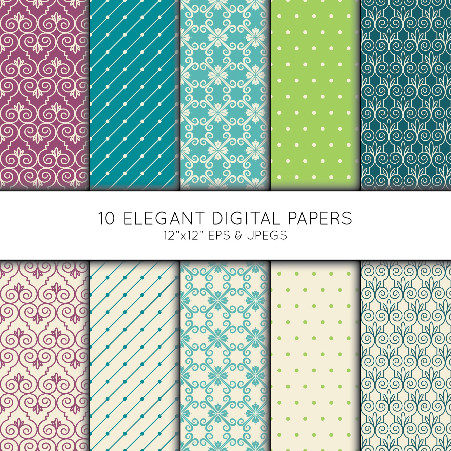 Geometric Digital Paper Geometric Scrapbook Paper Digital - Etsy