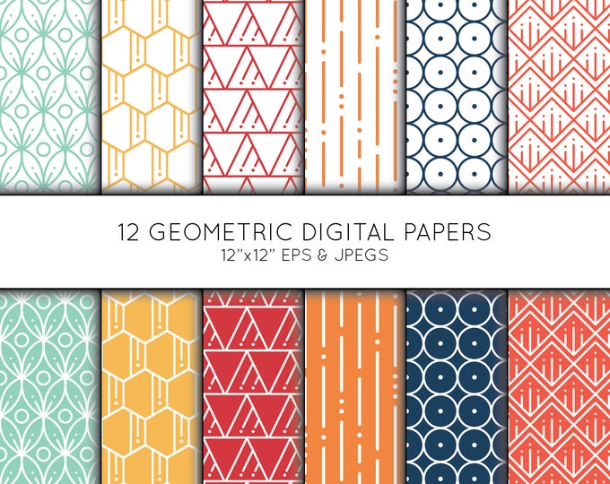 Abstract Boho Seamless Patterns. Hand-drawn Boho Digital Paper ...