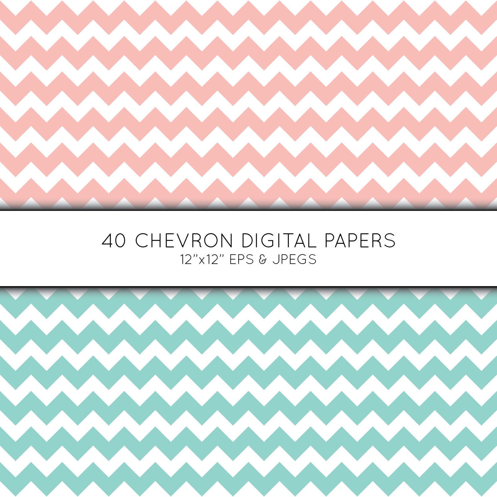 Chevron Digital Paper Chevron Scrapbook Paper Digital Paper | Etsy