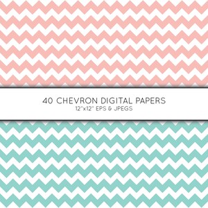 Chevron Digital Paper, Chevron Scrapbook Paper, Digital Paper Pack ...