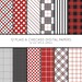 Plaid Digital Paper, Buffalo Plaid Scrapbook Paper, Check Digital Paper ...