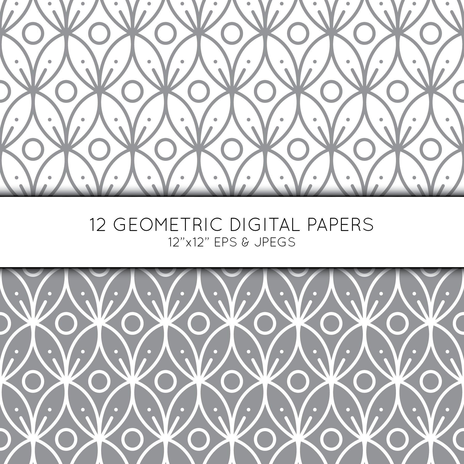 Geometric Digital Paper Geometric Scrapbook Paper Digital - Etsy