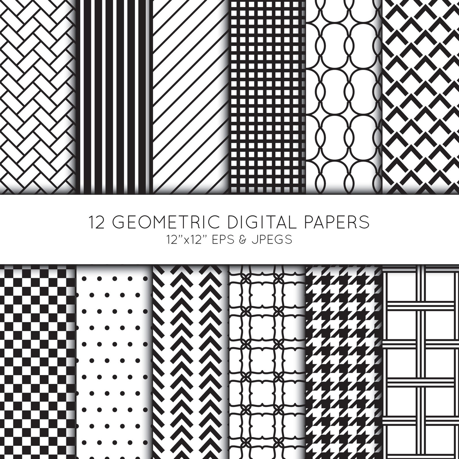Geometric Digital Paper Geometric Scrapbook Paper Digital - Etsy