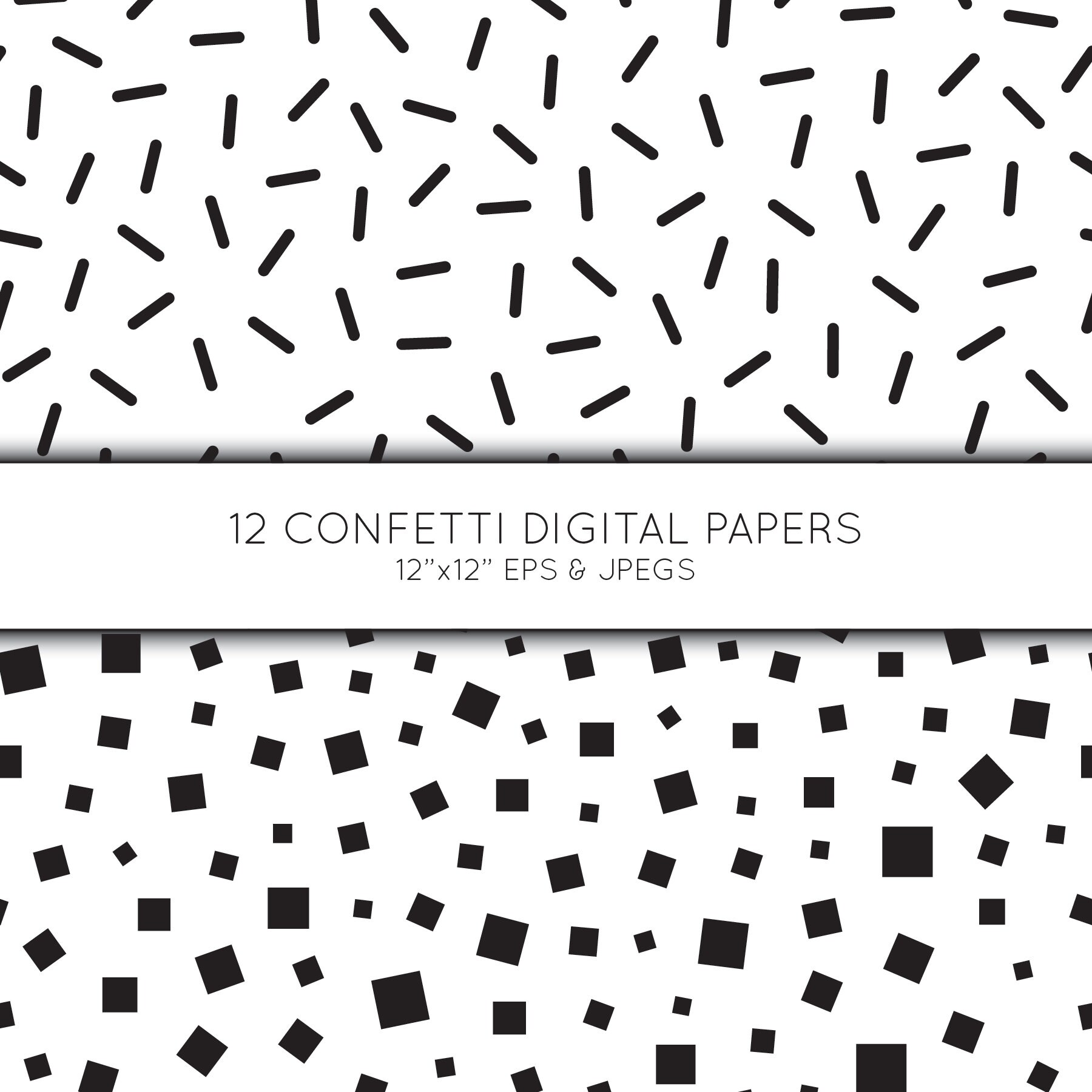 Party Digital Paper Confetti Scrapbook Paper Sprinkles | Etsy