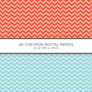 Chevron Digital Paper, Chevron Scrapbook Paper, Digital Paper Pack ...